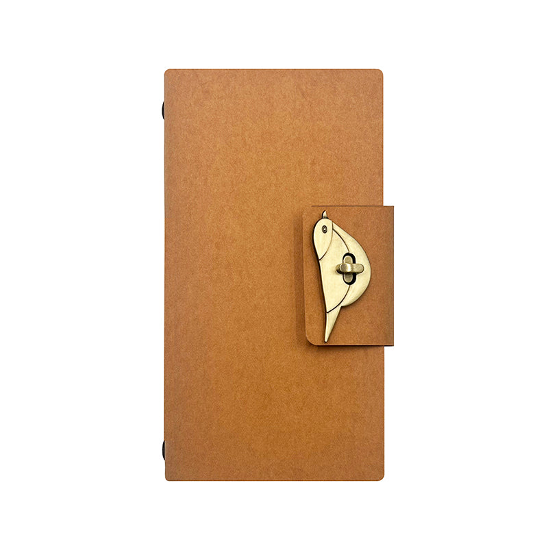 Long Vinatage Diary Binder with Craft Folder, Bird Clip Clasps – Journal up